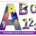 World Map Globe Themed Alphabet Clip Art Letters & Numbers 0-9 - Etsy