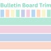 Pastel Striped and Solid Bulletin Board Trim Printable Border Classroom ...