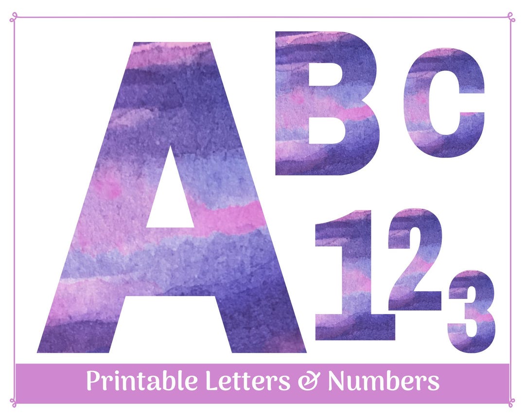 Space Alphabet & Numbers Clip Art: Printable Banner Letters (digital ...