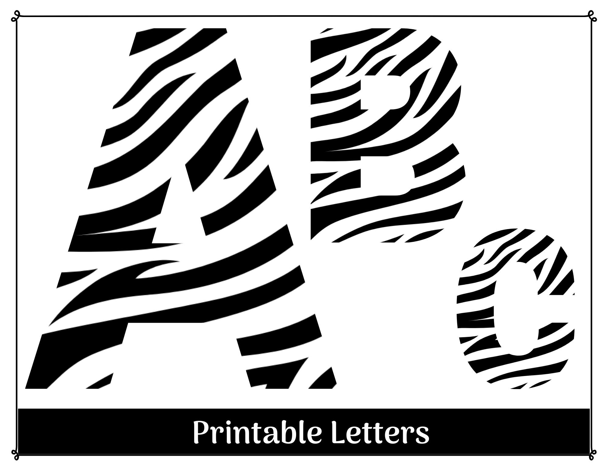 Only Zebra Print Letters