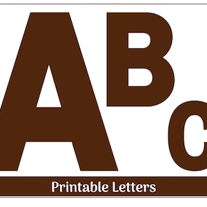 Brown Alphabet Clip Art Letters A-Z: Printable PNG (digital Download ...