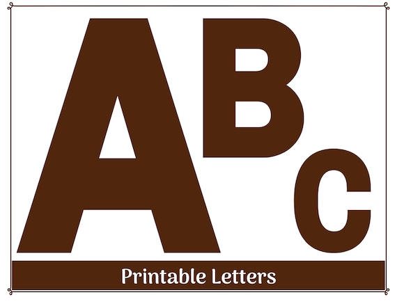 Brown Alphabet Clip Art Letters A-Z Printable & Resizable - Etsy