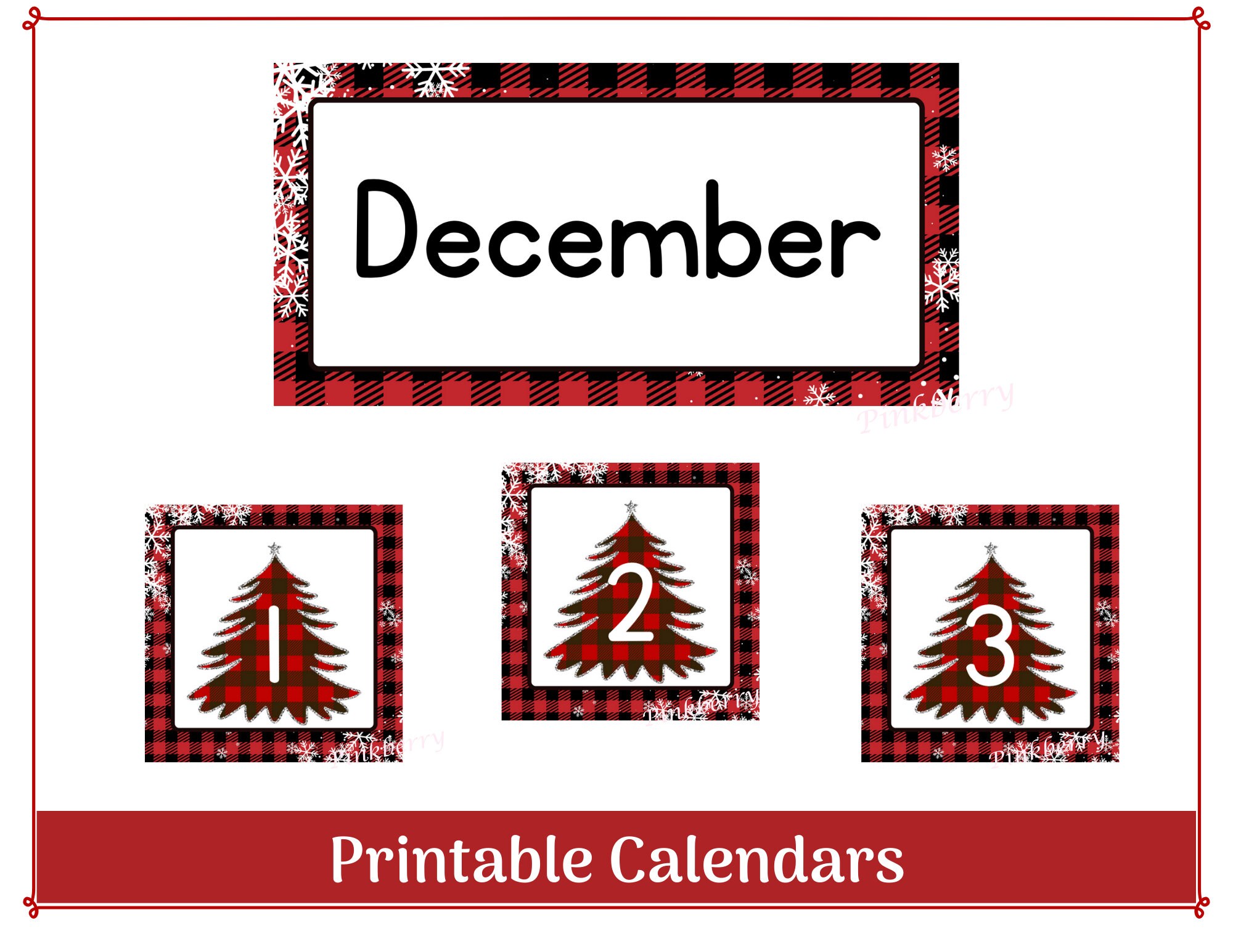 December Calendar Header