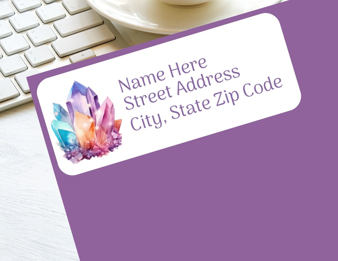 Crystal Address Labels: DIY Printable Stickers (digital Download) - Etsy