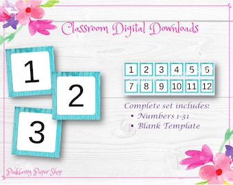 Calendar Numbers - Etsy