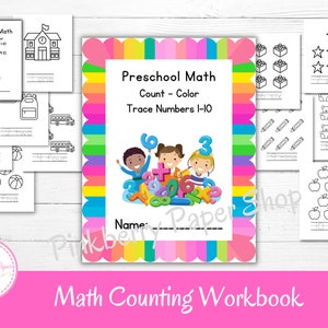 Preschool Math Workbook | Printable Math Activities | Counting Objects ...