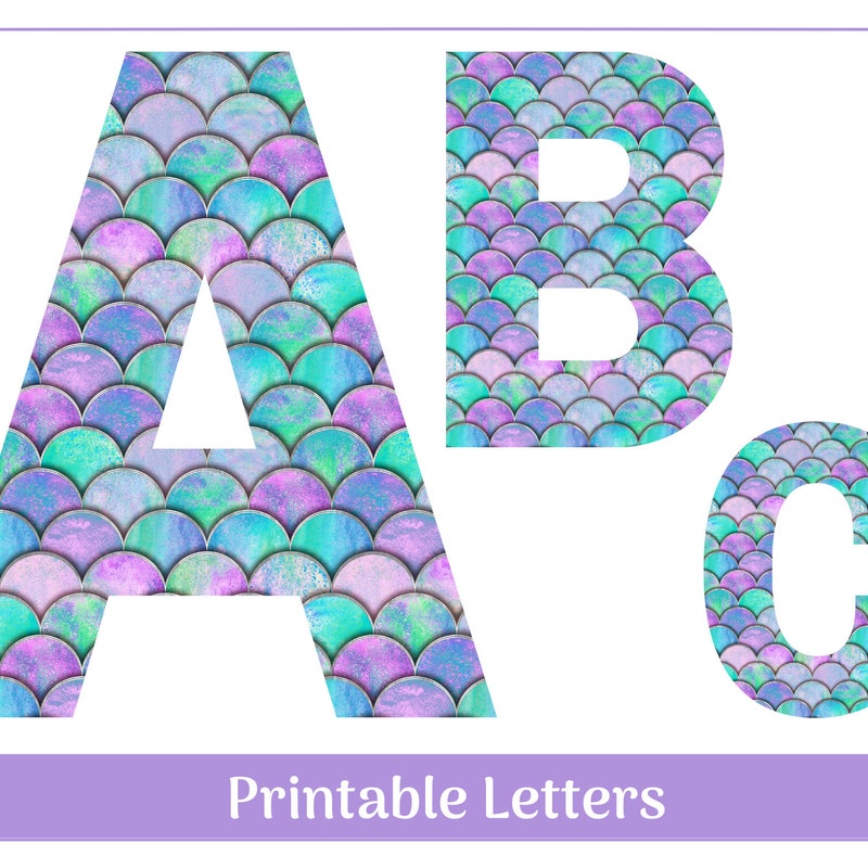 Mermaid Letters - Etsy
