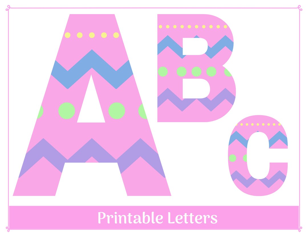 Easter Egg Alphabet Letters A-Z, Numbers 0-9 | Banner Letters, Bulletin ...