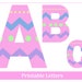 Easter Egg Alphabet Letters A-Z, Numbers 0-9 (printable Digital ...