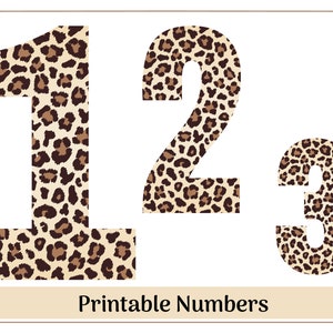 Leopard - Safari Alphabet Clip Art Letters A-Z | Numbers 0-9 - Etsy