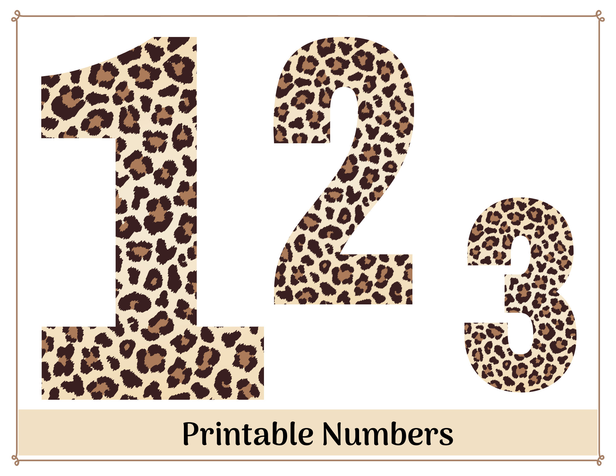 Leopard - Safari Alphabet Clip Art Letters A-Z | Numbers 0-9 - Etsy