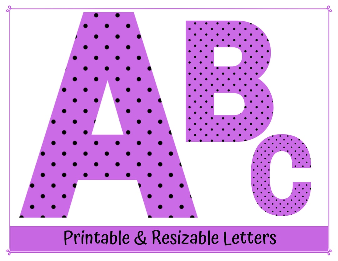 Alphabet & Number Clip Art: Polka Dot Letters, A-Z, 0-9 (digital ...