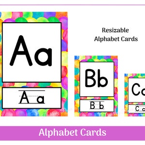 Alphabet Cards | Polka Dot Letters | Classroom Alphabet Banner ...