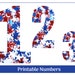 Patriotic Stars Alphabet Clip Art: Red, White, Blue Letters & Numbers ...