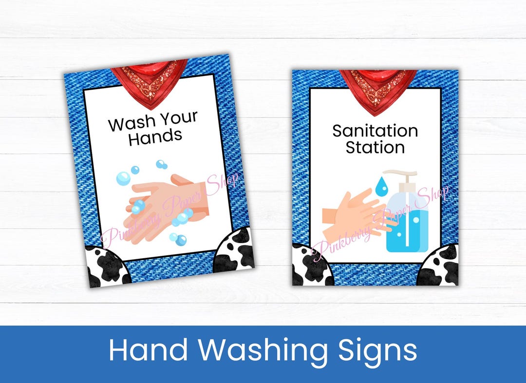 Classroom Hand Washing Signs | Farm Classroom Decor (PNG File) - Etsy