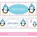January Classroom Calendar Header and Numbers Printable & Resizable ...