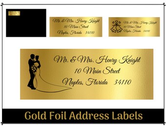 Gold Foil Address Labels - Etsy