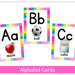 Bright Alphabet Cards | Classroom Alphabet | Classroom Decorations ...
