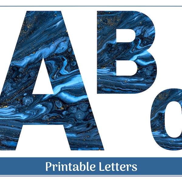 Marble Letters - Etsy