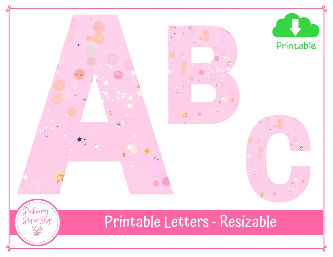 Pink Sequin and Confetti Printable Scrapbooks & Bulletin Board - Etsy