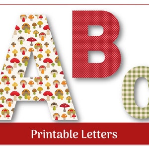 Orange and Green Fall Plaid Alphabet Clip Art | Printable and Resizable ...