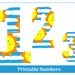 Summer Sun Alphabet Clip Art: Printable Letters & Numbers (A-Z, 0-9 ...