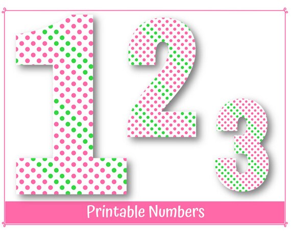 Polk A Dot Number 1 Clip Art