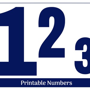 Navy Blue Clip Art Numbers Printable & Resizable Banner - Etsy