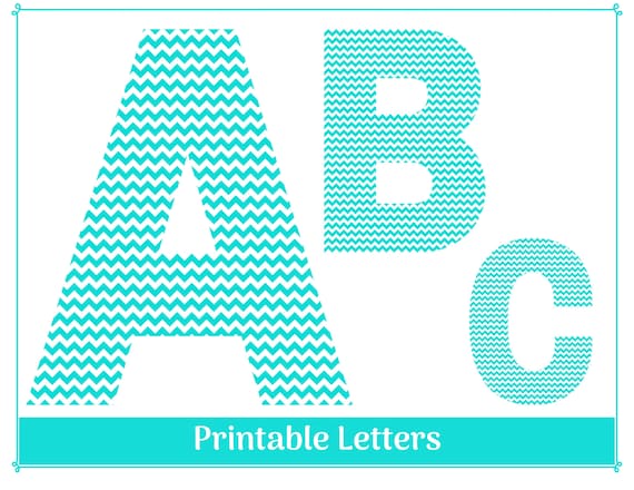 Chevron Printable Alphabet Letters