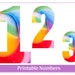 Rainbow Alphabet Letters A-Z Numbers 0-9 Banner Bulletin - Etsy