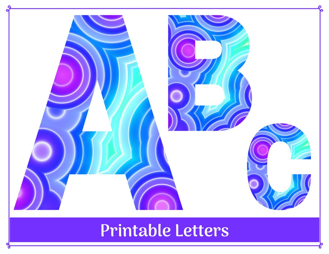 Retro Alphabet Letter & Number Clip Art | Printable Digital Uppercase ...