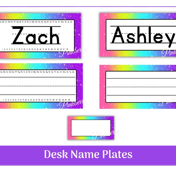 Alphabet Desk Plates - Etsy