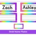Rainbow Desk Name Plate Classroom Desk Plates Rainbow Labels Printable ...