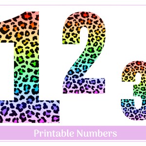 Rainbow Leopard Alphabet Clip Art Letters A-Z Printable & - Etsy