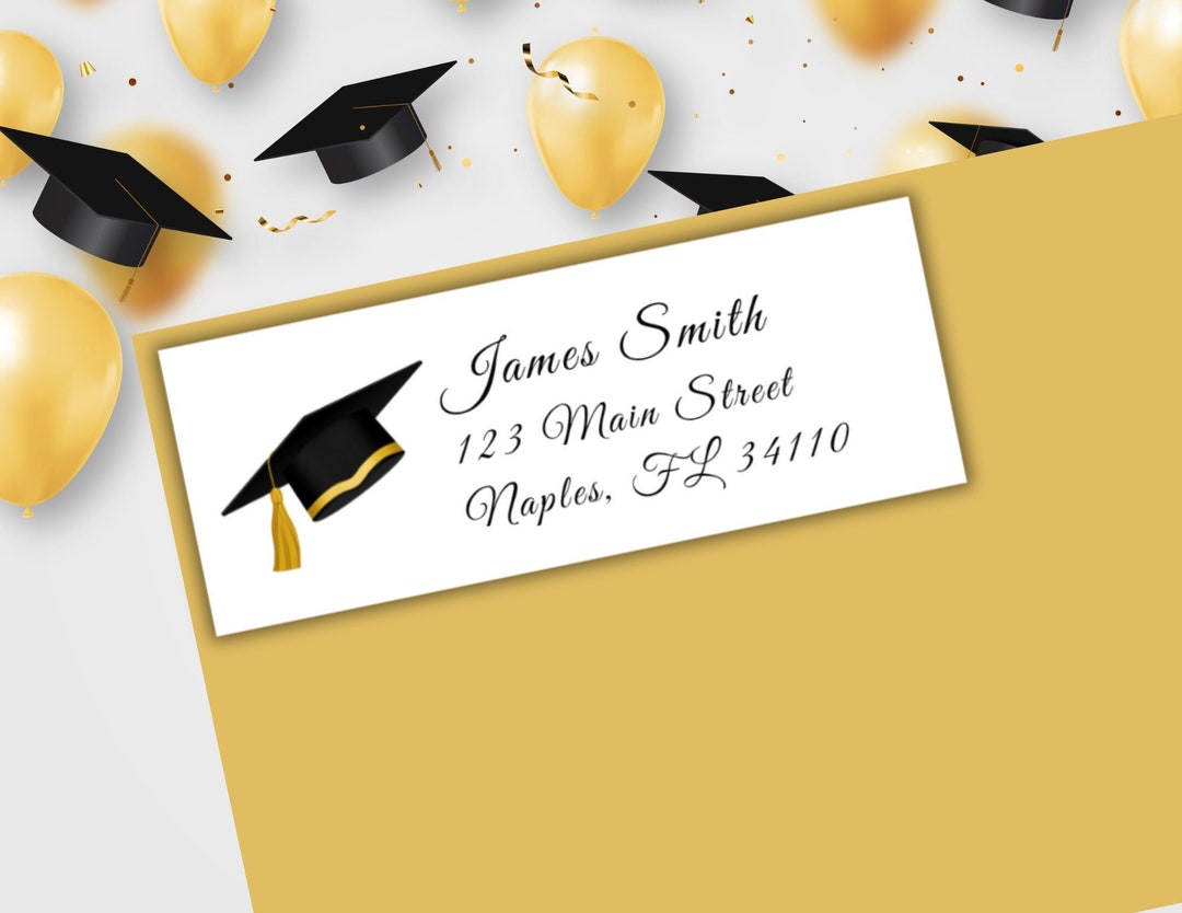 Graduation Return Address Labels | Announcement Labels | Graduation ...