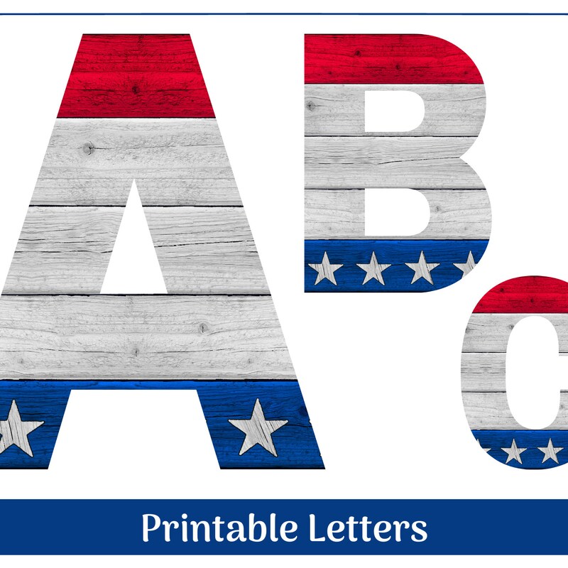 Patriotic Letters - Etsy
