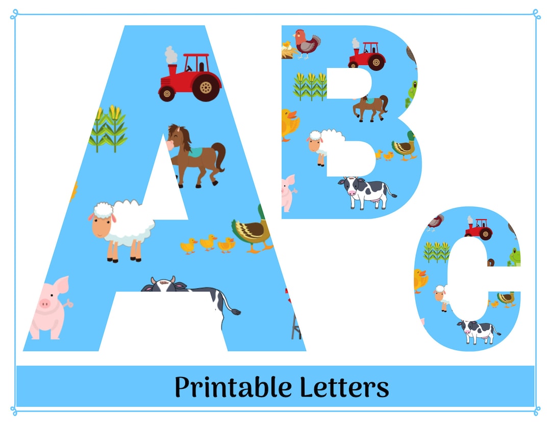 Farm Animals Alphabet Letter Clip Art | Numbers 0-9 | Printable ...