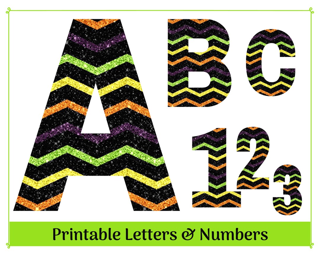 Alphabet Letters A-Z, Numbers 0-9 | Printable Banner, Bulletin Board ...