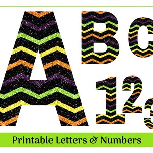 Alphabet Letters A-Z, Numbers 0-9 | Printable Banner, Bulletin Board Sets, Scrapbooking ...