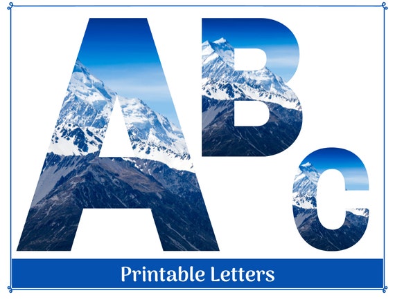 Mountain Alphabet Clip Art Letters A-Z Printable & Resizable - Etsy