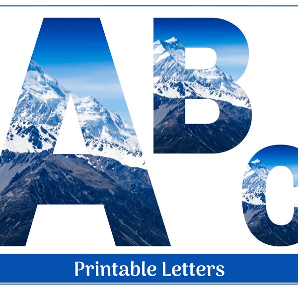 Mountain Letters - Etsy