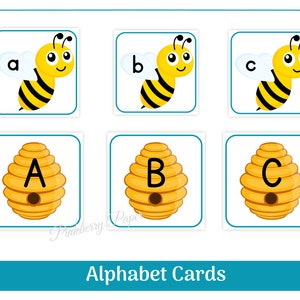 Alphabet Cards | Classroom Alphabet | Bumble Bee and Honey Themed ...