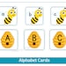 Alphabet Cards Classroom Alphabet Bumble Bee and Honey Themed Alphabet ...