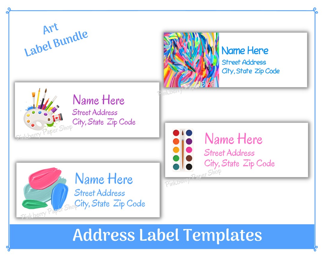 Artist Paint Themed Return Address Labels Paint Palette, Abstract ...