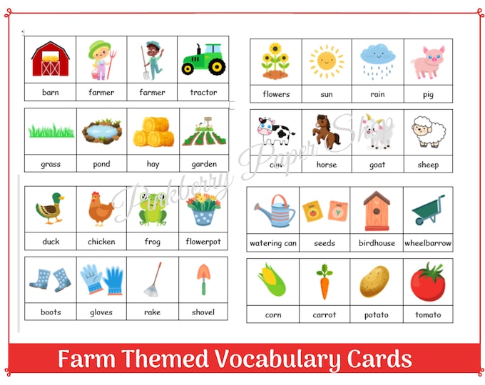 Barnyard Word Wall | Farm Word Wall | Barnyard Vocabulary | Farm ...