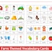 Farm Themed Vocabulary Picture Cards Writing Center Cards Phonological ...