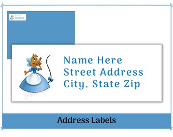 Disney Return Address Labels CUSTOMIZABLE Disney Princess Mailing ...