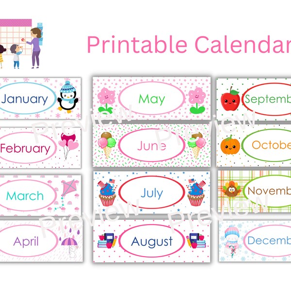 Monthly Headers - Etsy