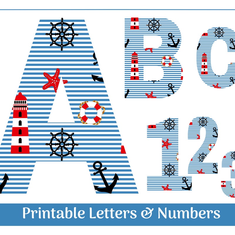 Nautical Letters - Etsy