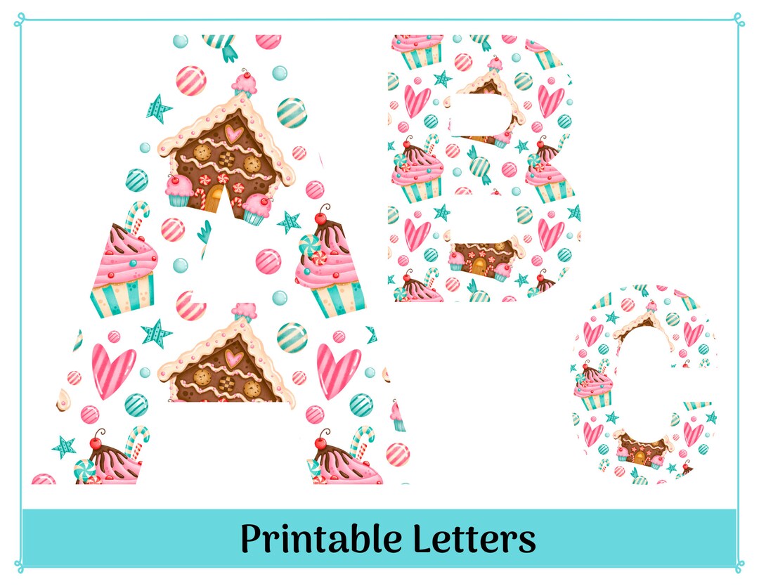 Gingerbread House Alphabet Clip Art Letters A-Z and Numbers 0-9 | DIY ...